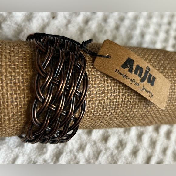 Anju Jewelry | Jewelry | Nwt Anju Hand Crafted Basket Weave Copper Cuff ...